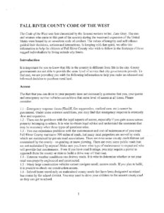 Code of the West - Fall River County, South Dakota